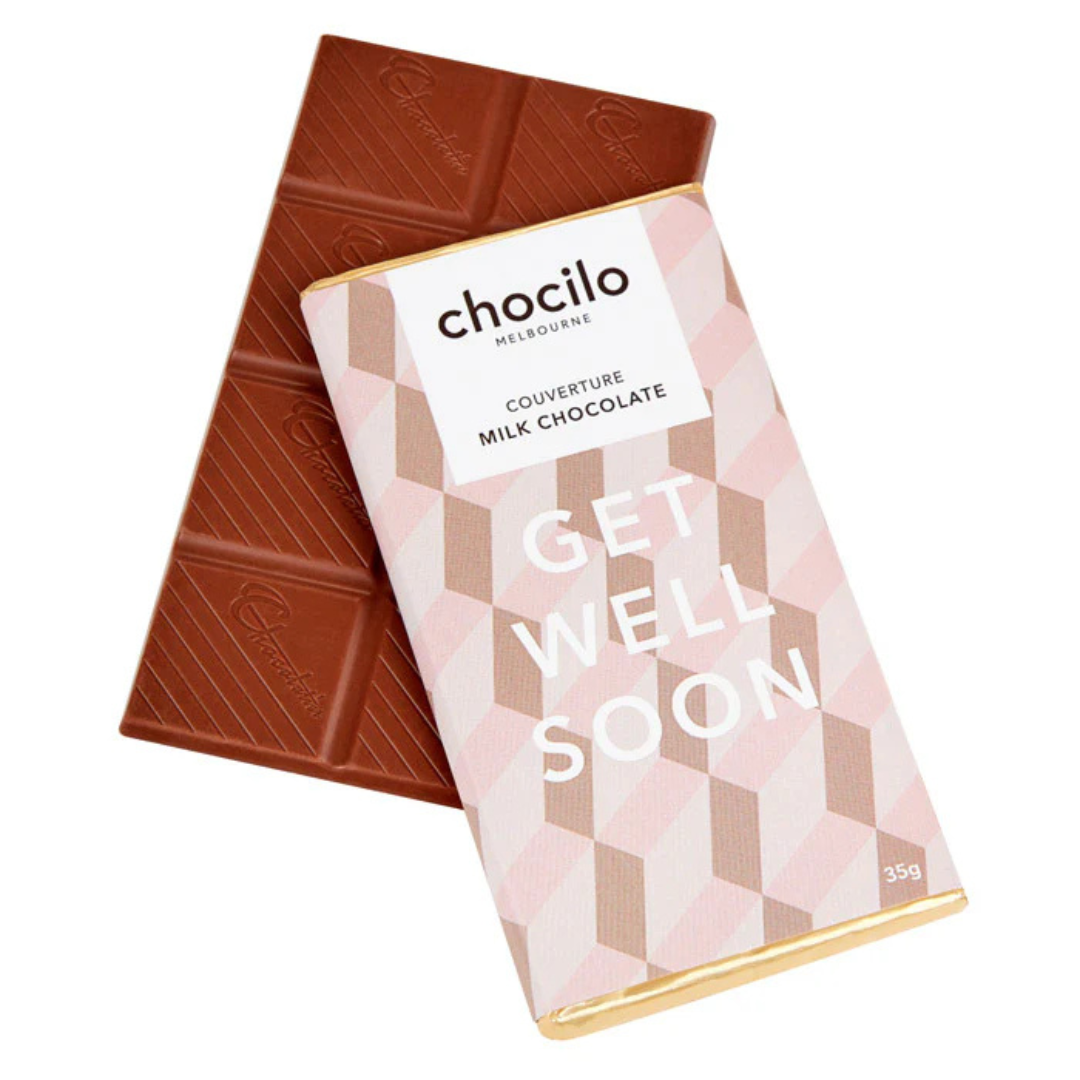 "Get Well Soon" Milk Chocolate Block - 35g — Irelands Florist